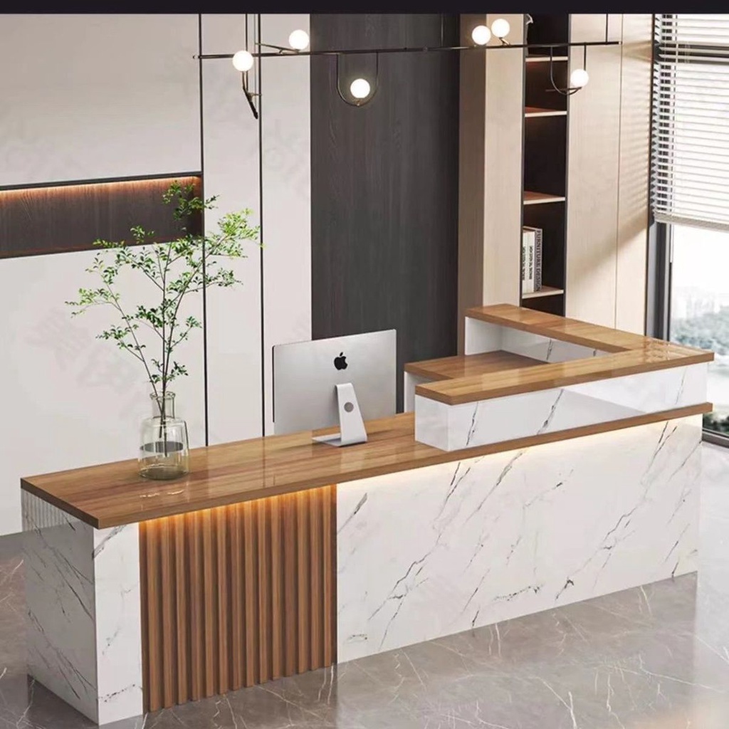 Reception Desk Cashier Bar New Chinese Company Front Desk Counter ...