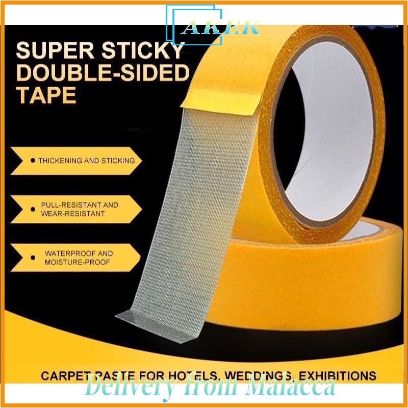 READY STOCK Double Super Sticky Sided Tape High Viscosity Grid Fiber ...