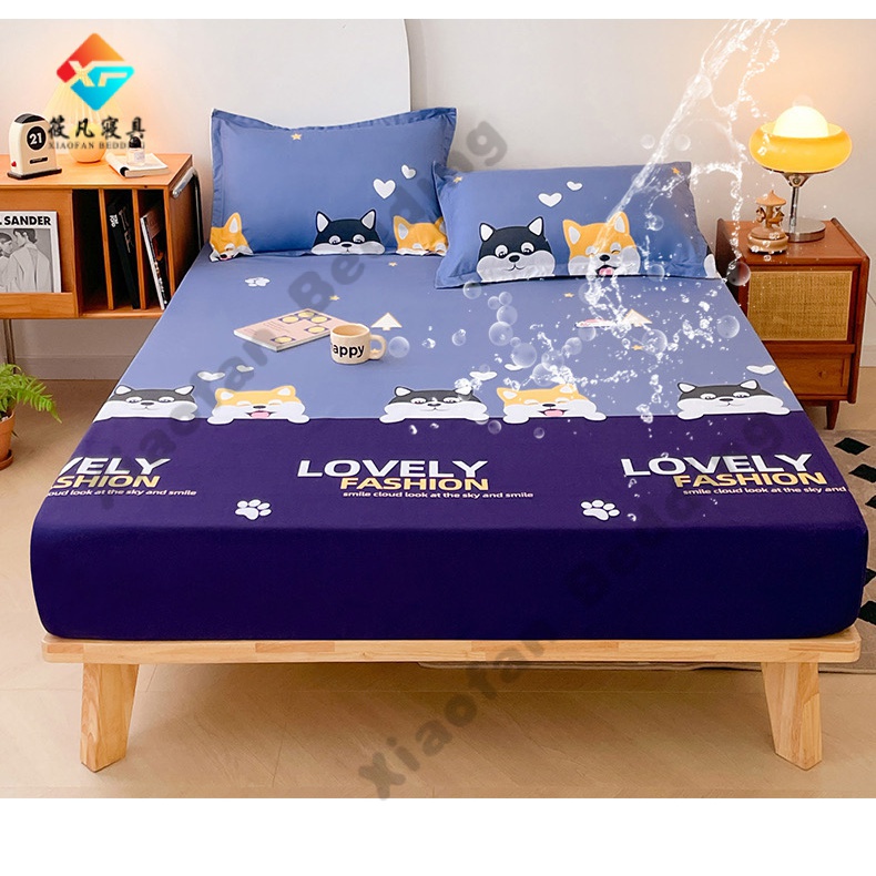 100% Waterproof Mattress Protector Cartoon Fit Sheet Diaper Pad Single ...