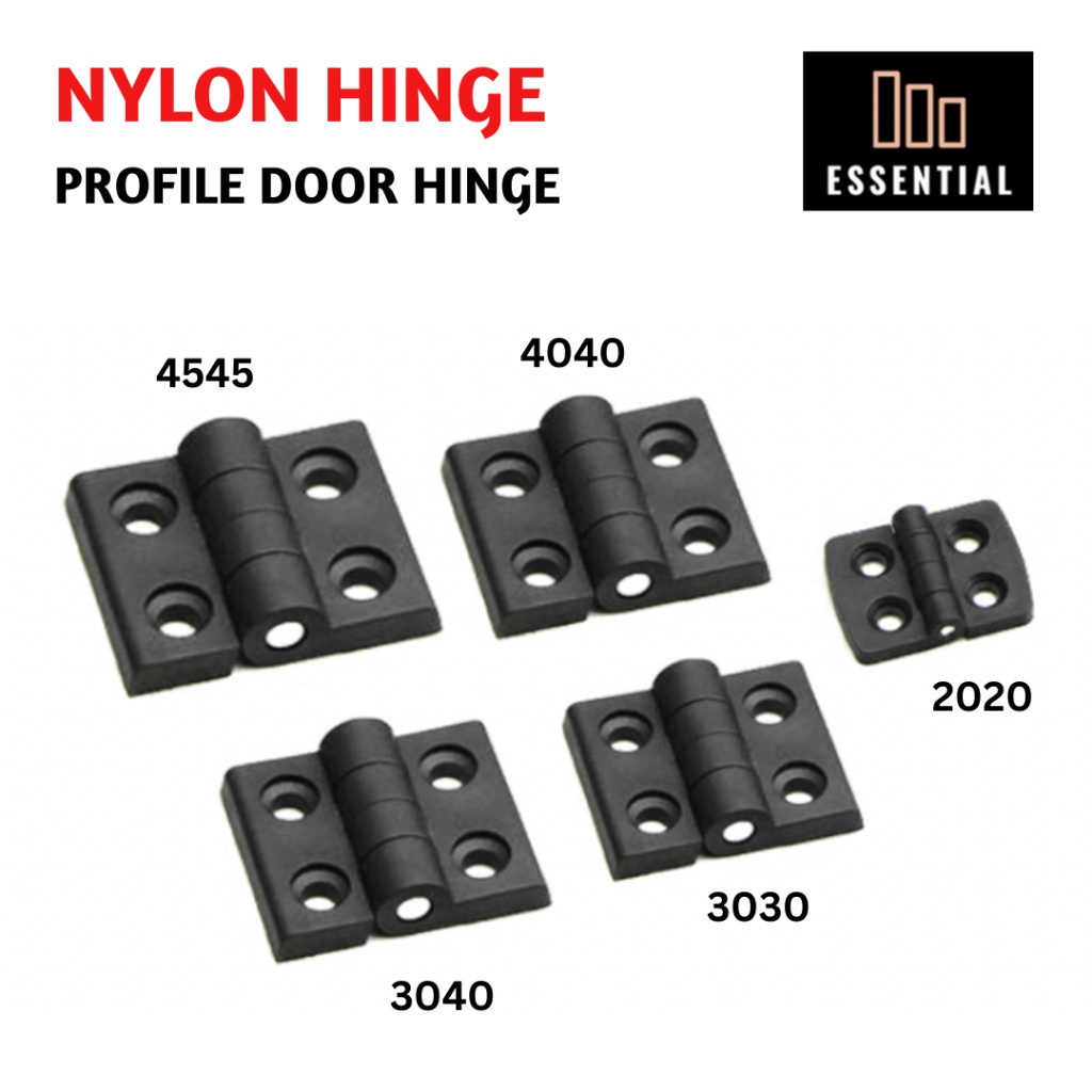 Nylon Hinge for 2020/ 3030/3040/ 4040/ 4545 Aluminium Profile | Shopee ...