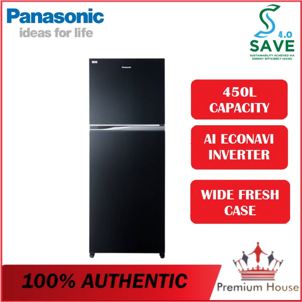 Panasonic 450L 2 Door ECONAVI Inverter Refrigerator | NR-TX461CPKM ...