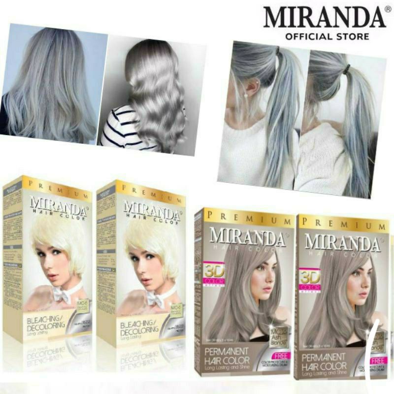 [Ready Stock] MIRANDA PERMANENT HAIR COLOR 3D [ 2x30+10ML ] Mc-16 Ash ...