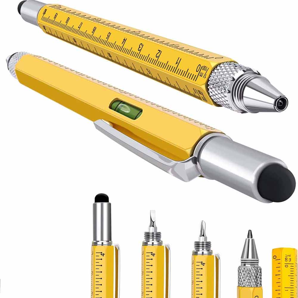 Multi-Function Tool Pen Six-In-One Level Scale Ruler Touch Screen Flat ...