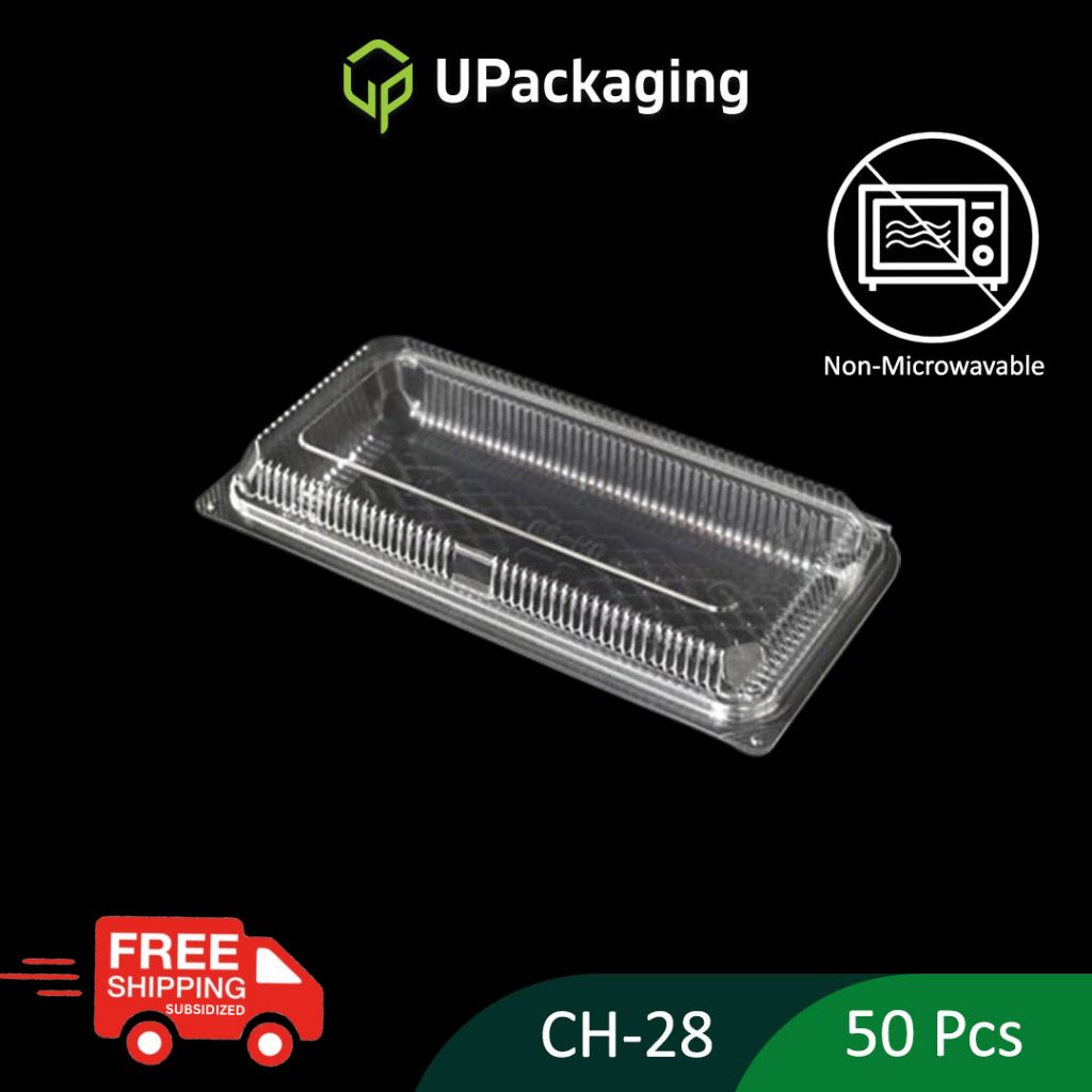 [50 Pcs] CH-28 Transparent Clamshell Container Plastic Locking Food ...