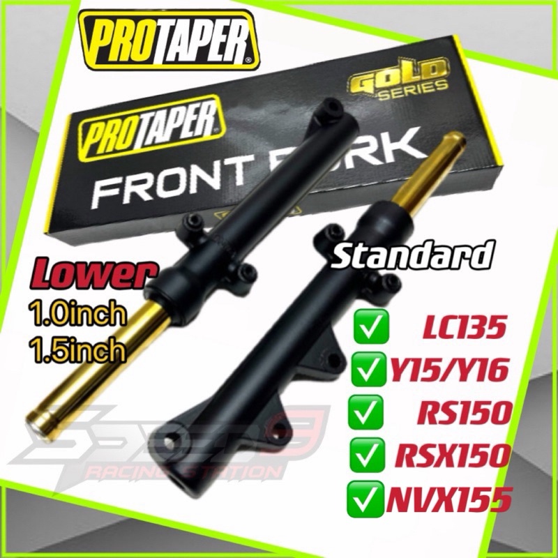 (black/gold) protaper fork standard lowerd 1.0inch 1.5inch NVX155 LC135 ...