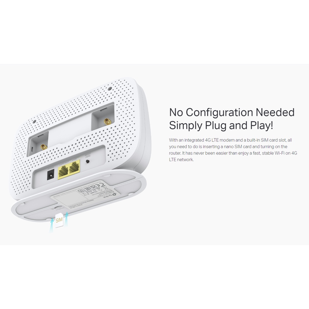 TP-Link TL-MR105 300 Mbps Wireless N 4G LTE Router Sim Card Modem ...