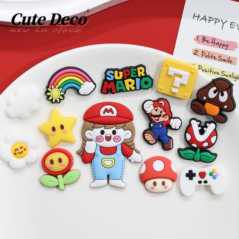 Cartoon Game supermario Mario Super Mario Jibbitz Charm Crocs Shoe ...