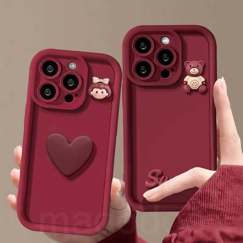 Casing Huawei Mate 60 50 40 Pro 5G 30pro P60 P50 P40 P30 P50E p30pro 3D Love Girl Sweet Smile ...