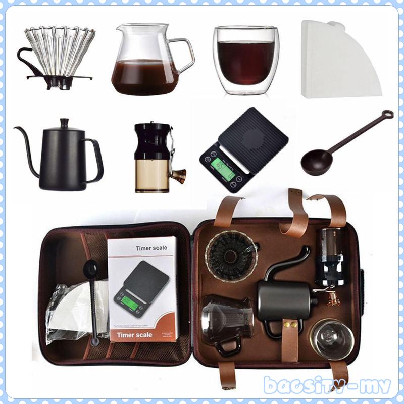 [BaosityMY] 9x Dripper Sets Kettle Pour over Coffee Maker Coffee Spoon ...