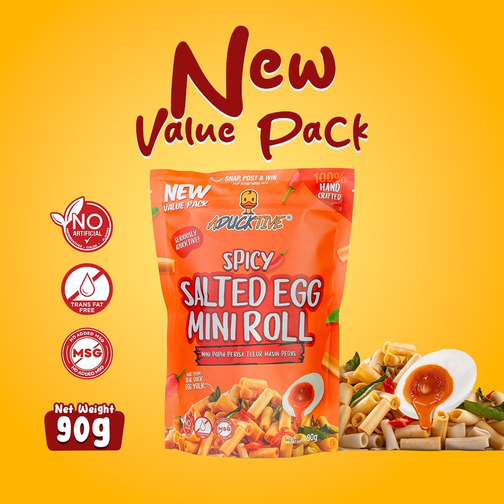 Clearance Aducktive Spicy Salted Egg Mini Rolls (90g) Value Pack ...