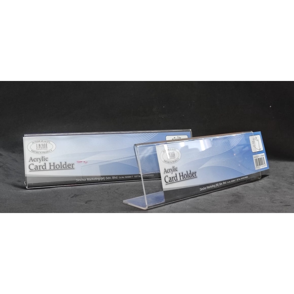 ACRYLIC CARD HOLDER L / ACRYLIC CARD STAND L / Name Stand Holder / Menu ...