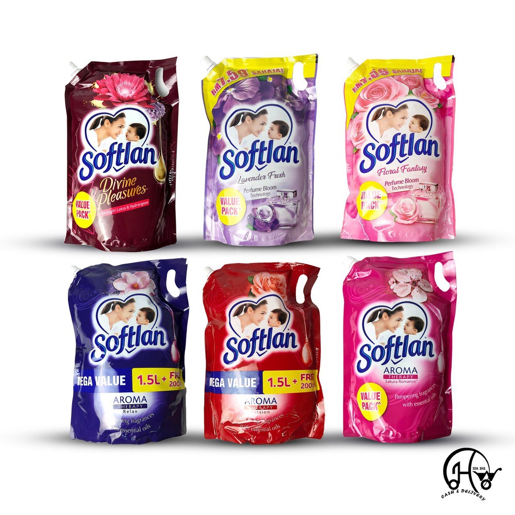 SOFTLAN FABRIC SOFTENER 1500ML/1700ML REFILL | Shopee Malaysia