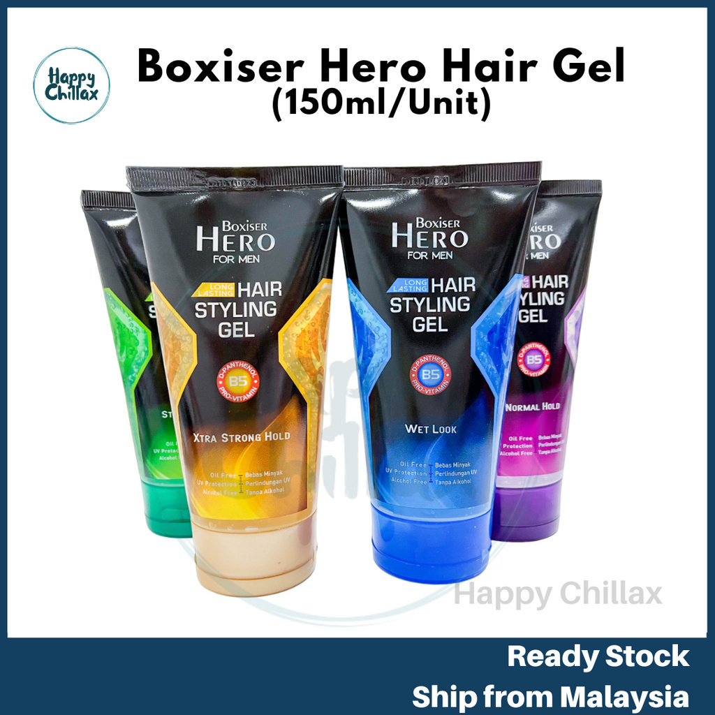 Boxiser Hero Hair Styling Gel Hair Cream Wet Look/Strong Hold 150ml ...