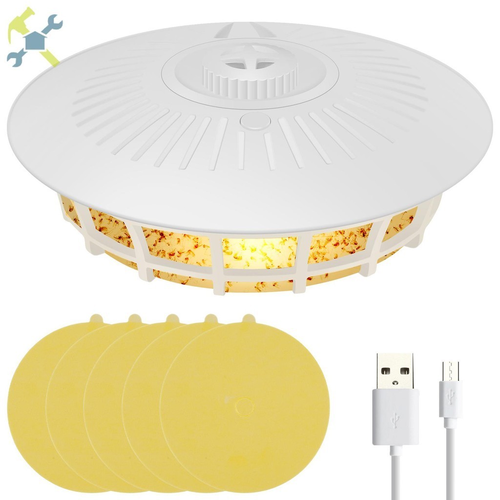 Flea Traps with Light Bulb 4 Light Modes Flea Lamp Traps with 5 Flea ...