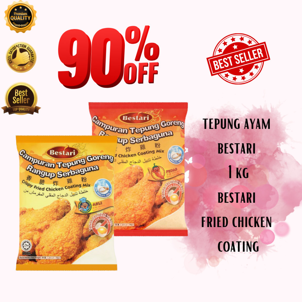 BESTARI FRIED CHICKEN COATING ORIGINAL 1KG TEPUNG AYAM GORENG BESTARI ...