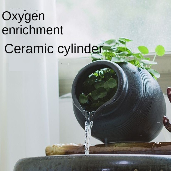 Ready Stock Fish Tank Decoration Oxygenation Flowing Water Ceramic Tank ...