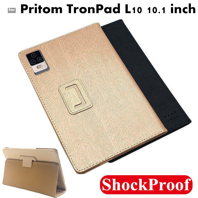 Pritom TronPad L10 10.1 inch Silk Pattern Cover Flip Foldable Stand ...