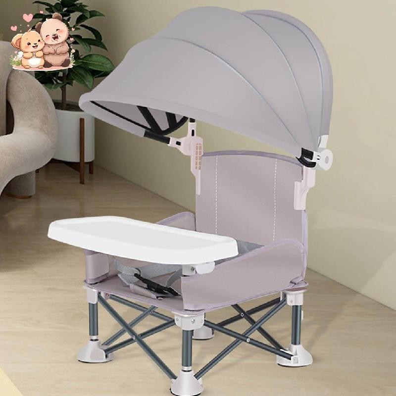 【CEP】Baby Folding Chair, Canopy, Toddler Camping Chair, Foldable Baby ...