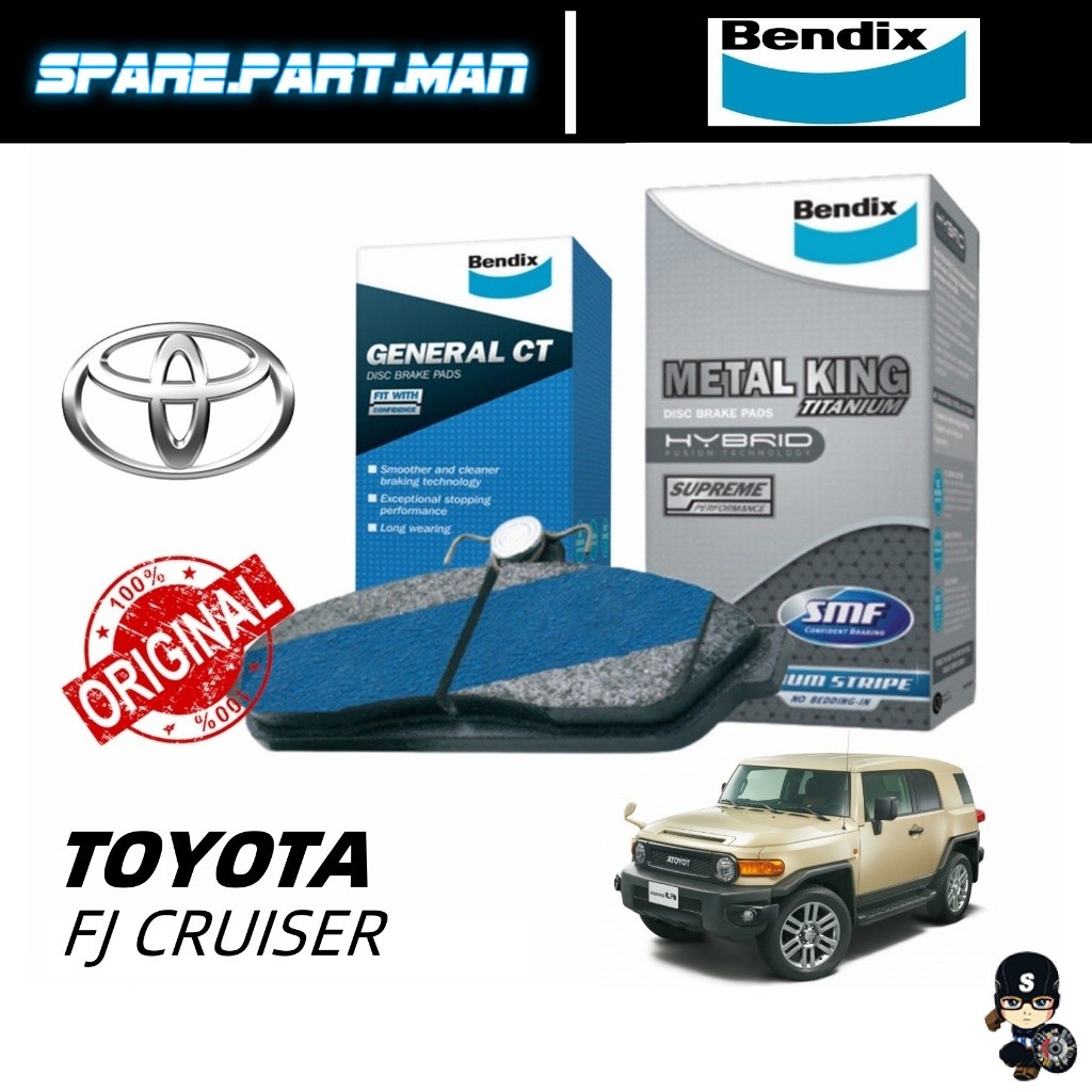 Original Bendix Brake Pad - Toyota FJ Cruiser Bendix Metal King ...