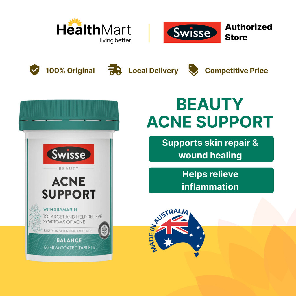 [SG] Swisse Beauty Acne Support, 60 Tablets (For Skin Health) | Shopee ...