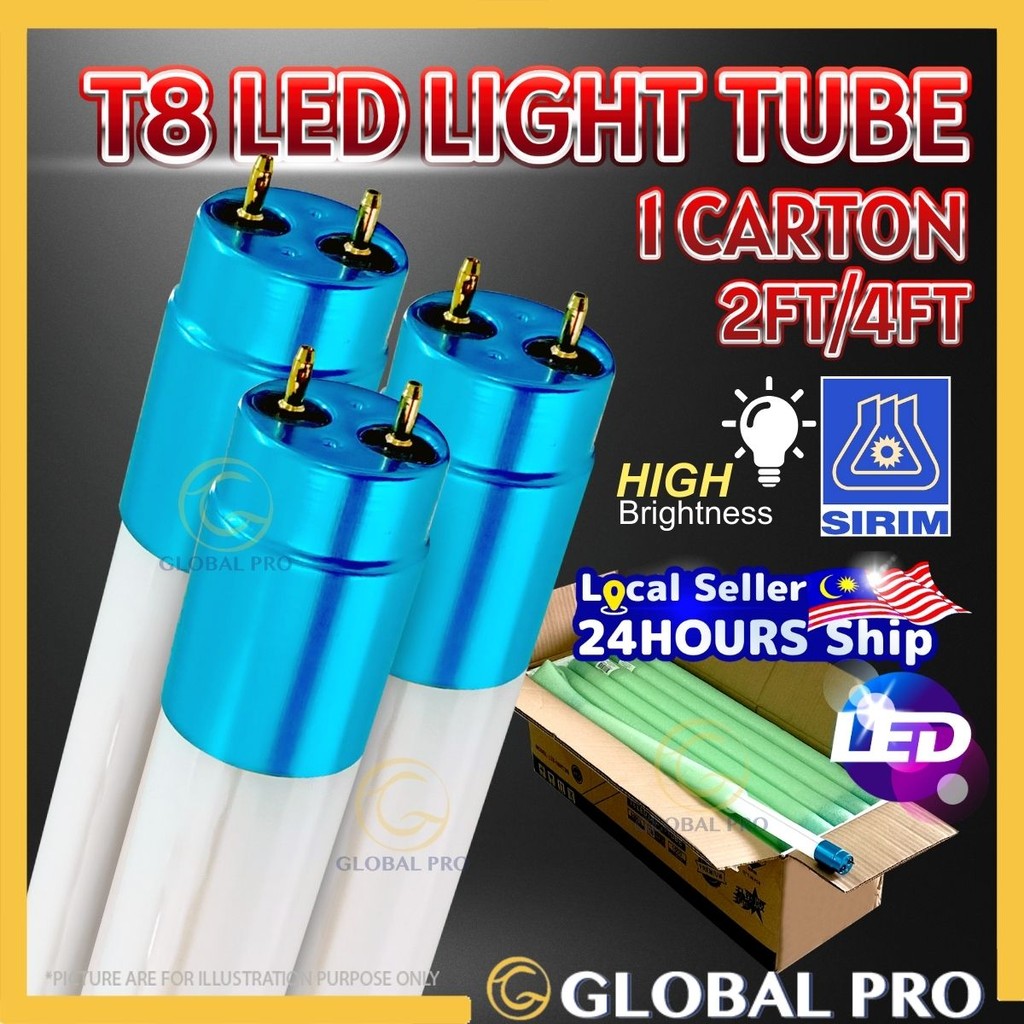 SIRIM 1 CARTON Box T8 LED Tube Lampu Kalimantang Ceiling Light Wall ...