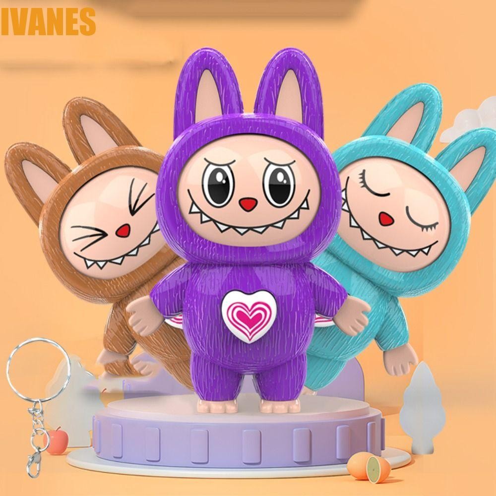 IVANES Labubu Face Changing Doll, Face Change Interactive Face Changing ...
