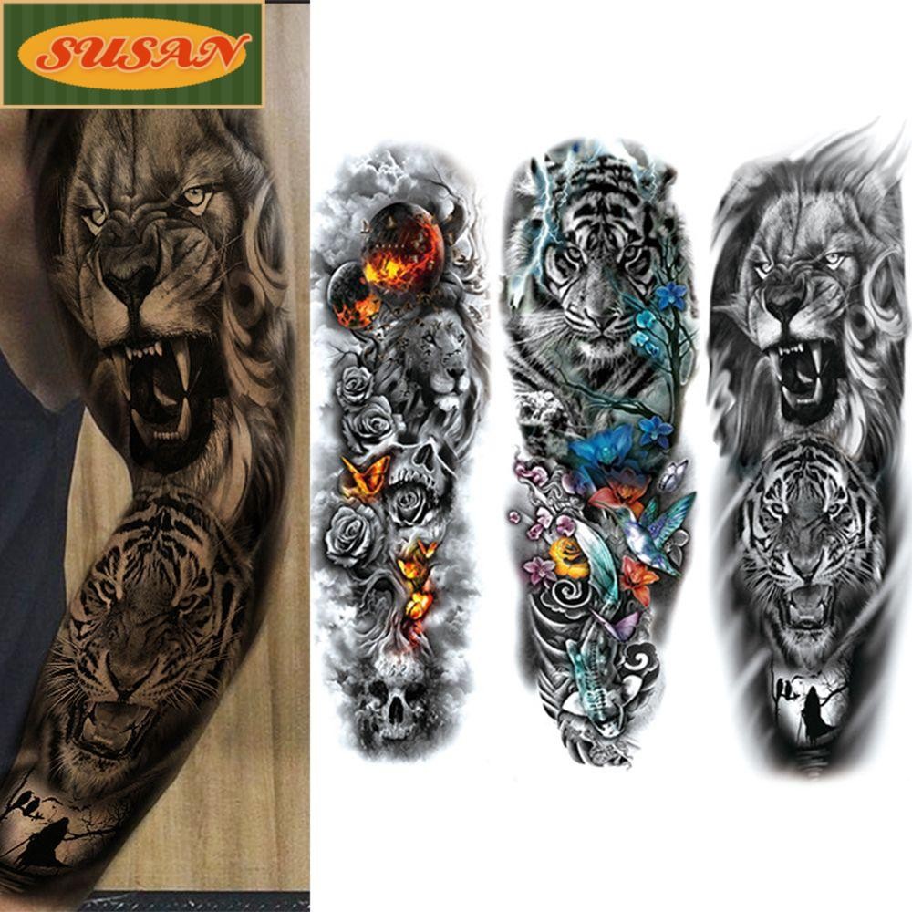 SUSANS 48 * 17CM Tattoo Sticker Hot Fashion Beauty Fake Tattoos Large ...