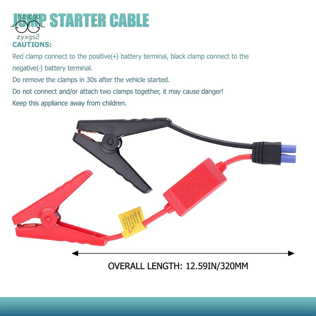 With EC5 Plug Connector Emergency Battery Jump Cable Alligator Clamps Clip for Car Jump ...