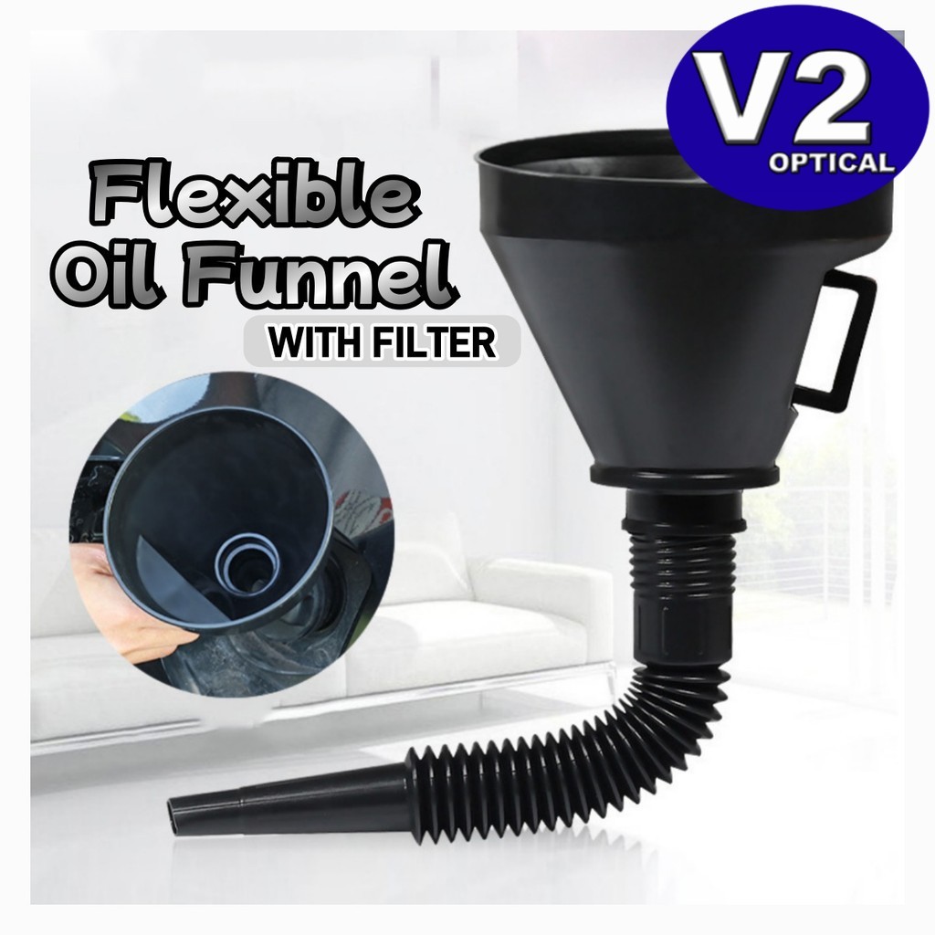 Flexible Oil Funnel With Filter Car Motorcycle Vehicle Filling Fuel ...