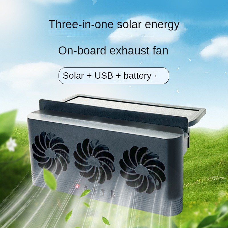 Solar Car Exhaust Fan Window Exhaust Fan Interior Air Circulation ...