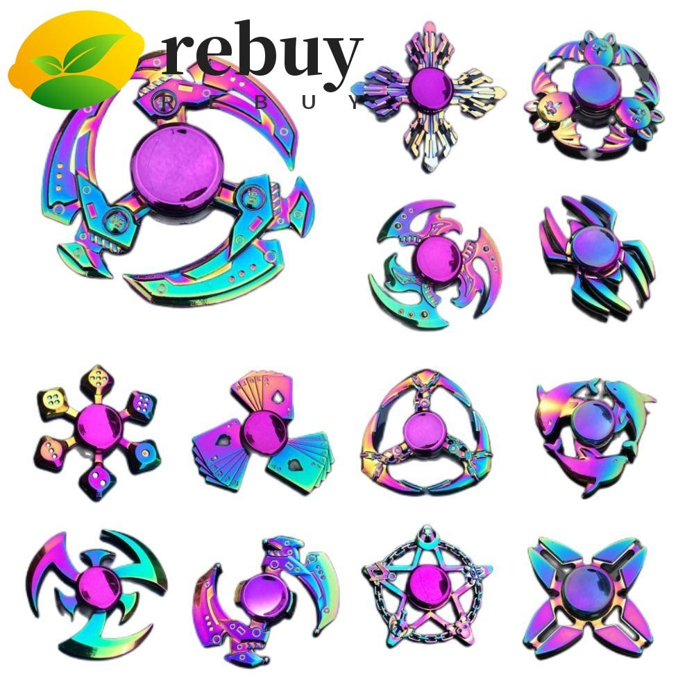 REBUY Hand Spinner, Dragon Wings Alloy Metal Rainbow Finger Spinner ...