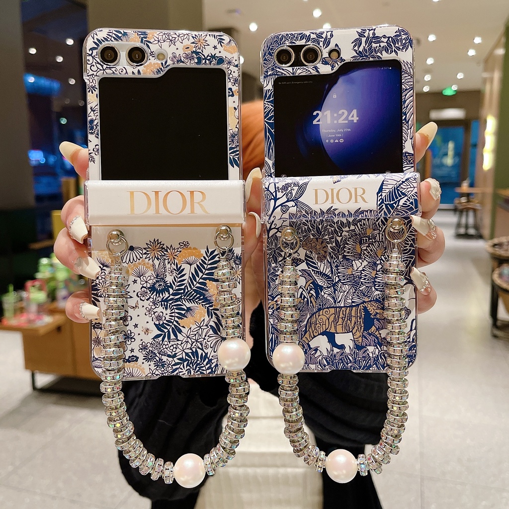 For Samsung Galaxy Z Flip3 4 5 5G Luxury Fashion Trend Branded Pattern ...