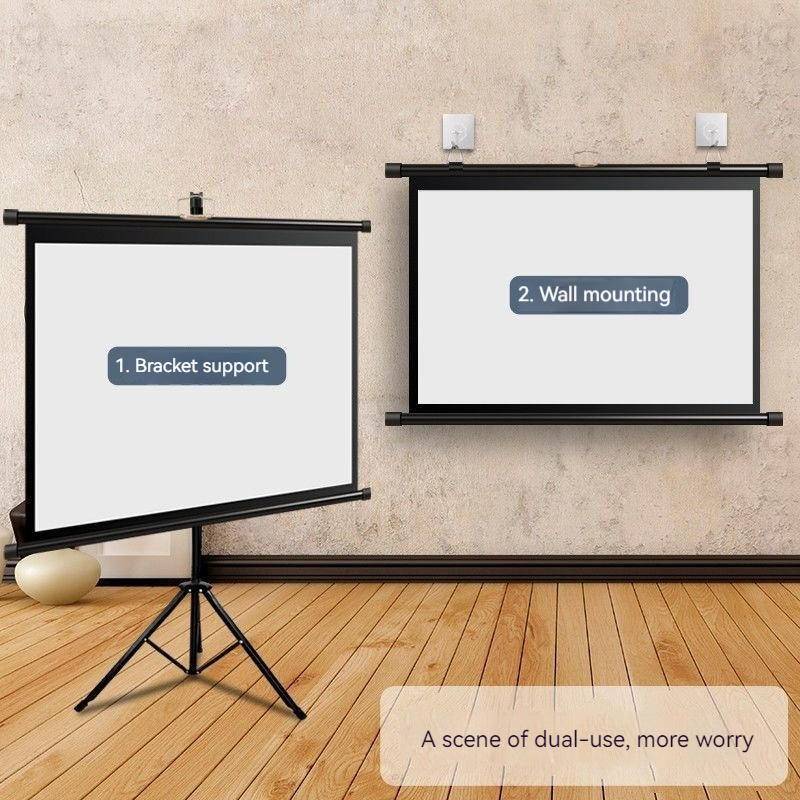 📢READY STOCK📢Projection screen for household use, 100 inch bracket ...