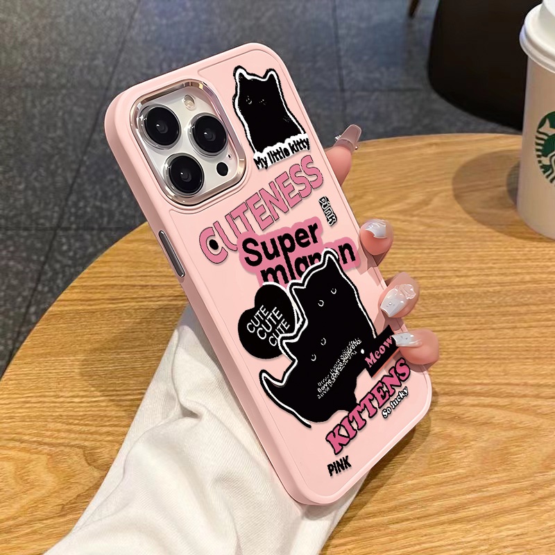 Cute Black Cat Silicone Phone Case Compatible for IPhone 15 14 13 12 11 ...