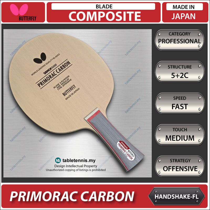 Butterfly Primorac Carbon Table Tennis Carbon Blade Bat Paddle Racket Ping Pong Handshake-FL ...