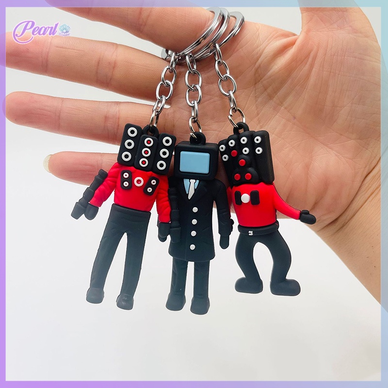 ITHT> Skibidi Toilet Keychain PVC Keyring Figure Skibidi Dop Toy ...