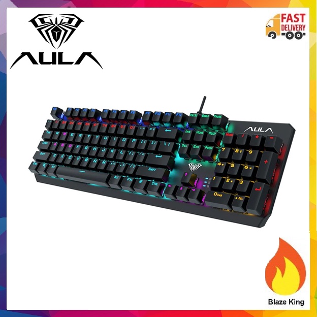 AULA F2066 Gaming Mechanical Keyboard with RGB Lighting Effect | Shopee ...
