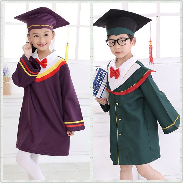 Graduation Outfit Long Sleeve Jacket Graduation Gown Hat Cosplay ...