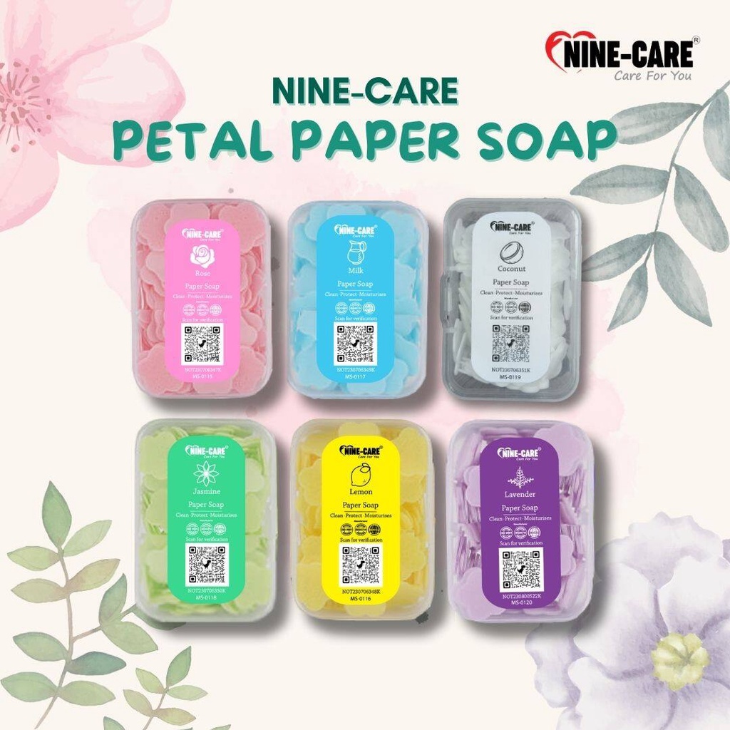 [CERIA99] NINE-CARE PETAL PAPER SOAP (6 Different Fragrances) | Shopee Malaysia
