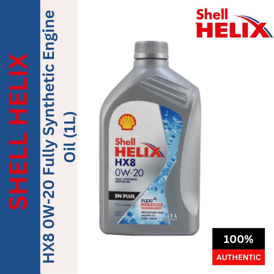 550052185 Shell Helix HX8 0W-20 Fully Synthetic Engine Oil (1L ...