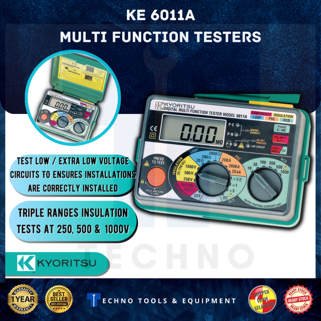 KYORITSU KE 6011A Multi Function Testers | Shopee Malaysia