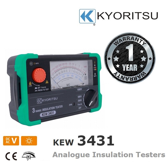 KYORITSU 3431 Analogue Insulation Testers (KEW3431) | Shopee Malaysia