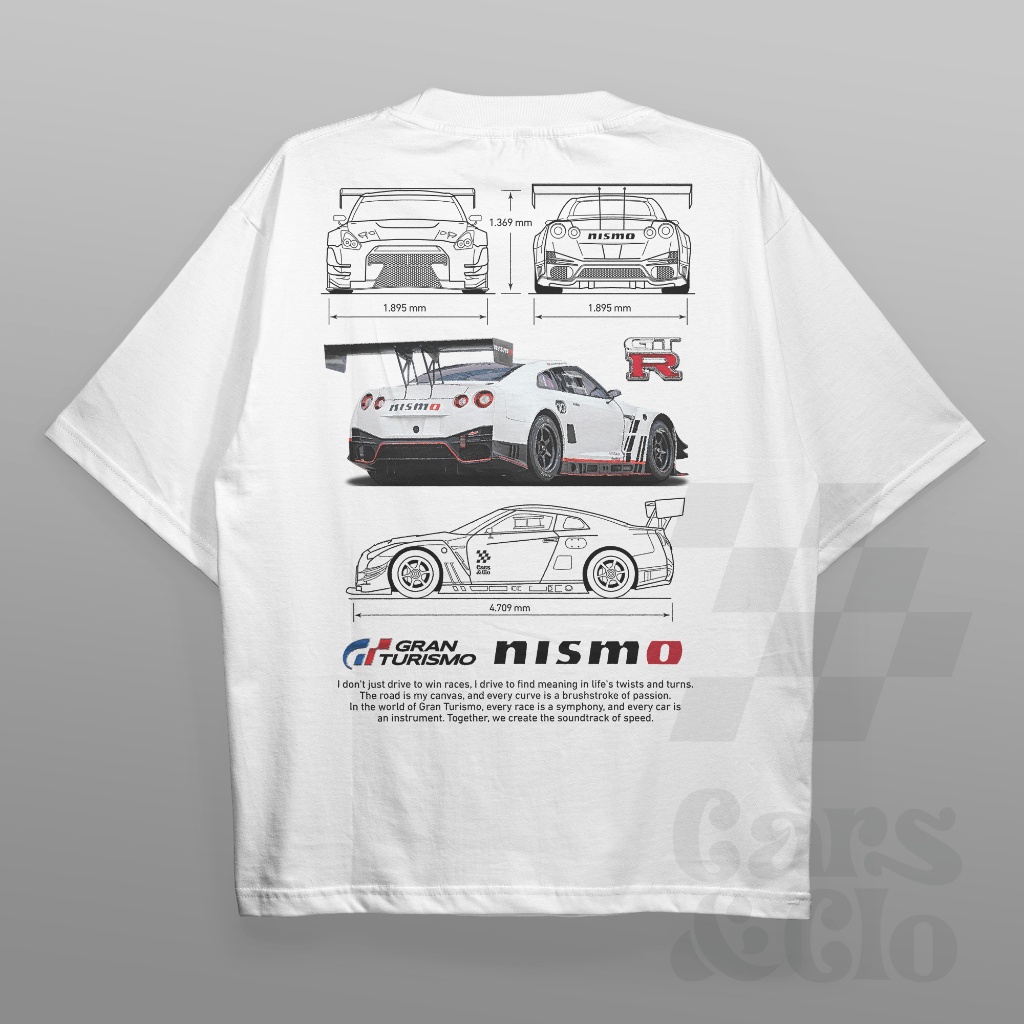 Cars and Clo - Regular Fit White - Nissan Gran Turismo GTR NISMO ...