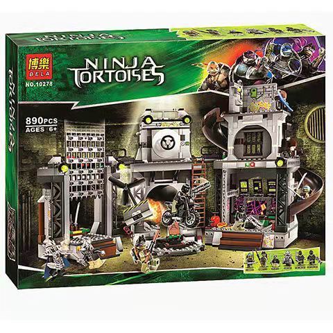 Lego Ninja Turtle Building Blocks Sea Turtle Nest Invasion Base Ninja ...