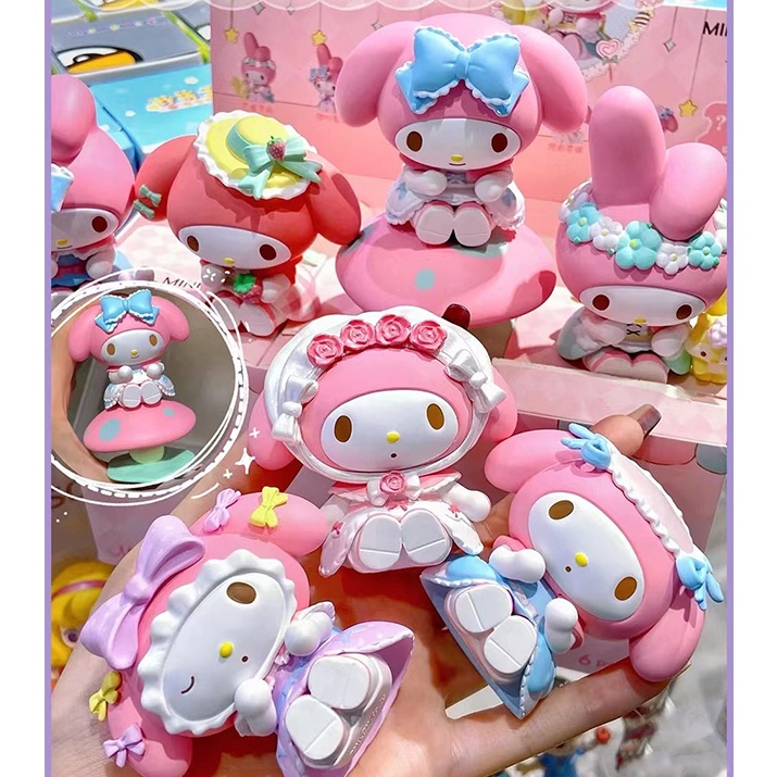 Sanrio MINISO Mystery Boxes Sitting Posture Meredith Ornaments Blind ...