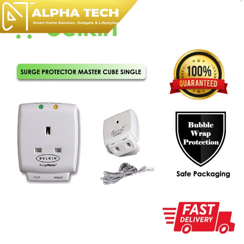 BELKIN F9H110VSACW SINGLE MASTER PLUG CUBE THUNDER EXTENSION SOCKET ...