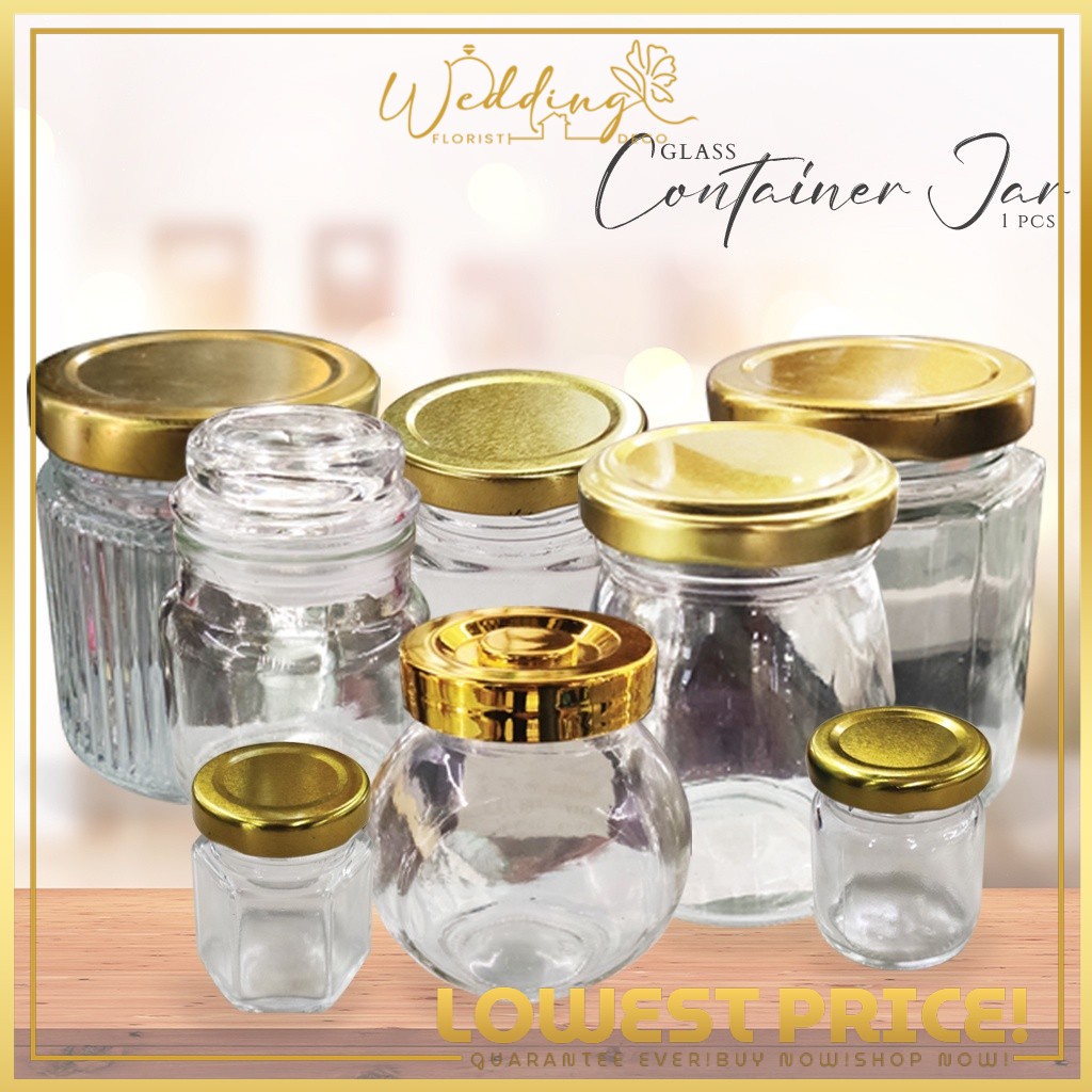 1PC-GLASS CONTAINER JAR/SAUCE JAR/MINI JAR/MULTIPURPOSE CONTAINER ...