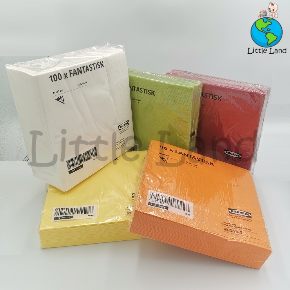 IKEA Colored Paper Napkin Tissue (40x40cm or 24x24cm) / Kertas Tisu ...
