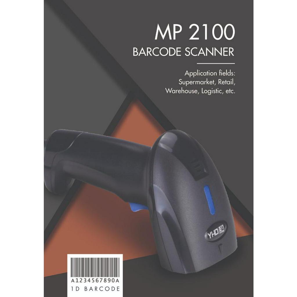Barcode Laser MP2100 1D Barcode Scanner with Stand USB POS System ...