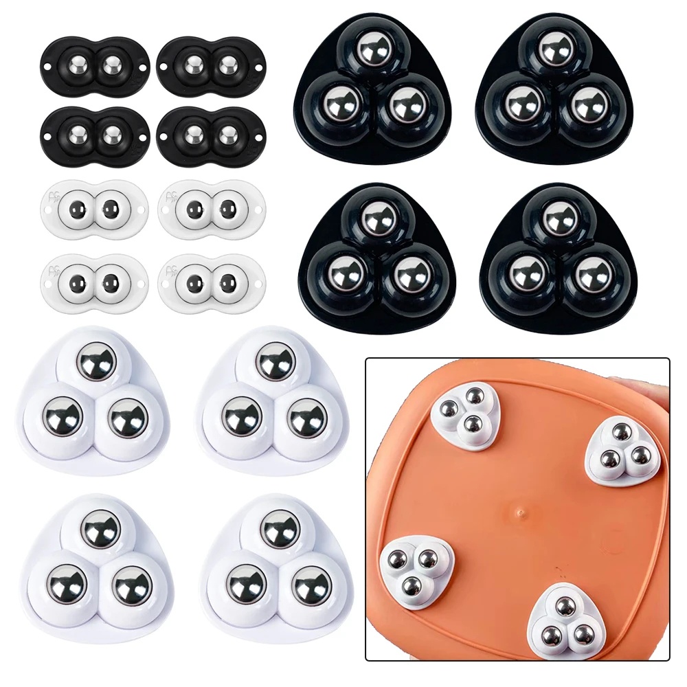 360° Rotating Wheels / Universal Punch Free Ball Pulley Base / 3 Beads ...